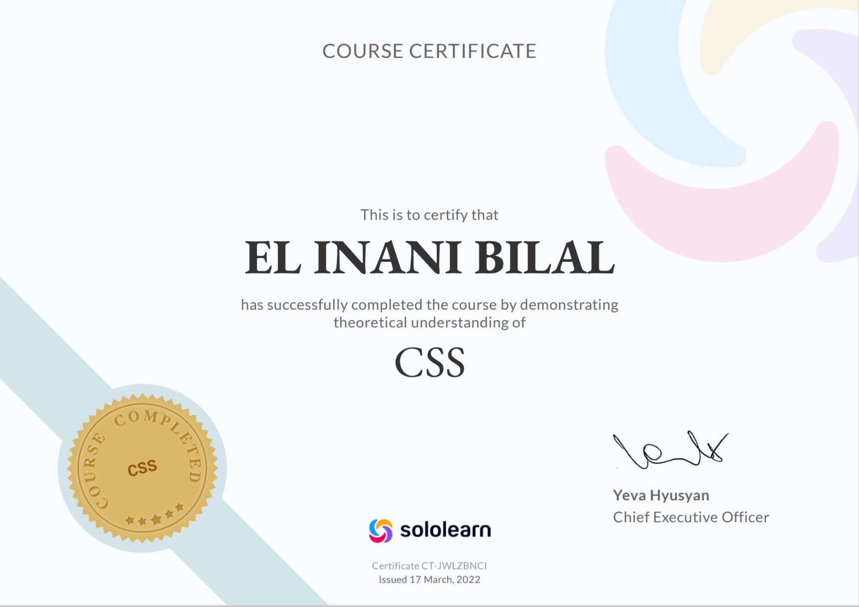 BILAL EL INANI PORTFOLIO